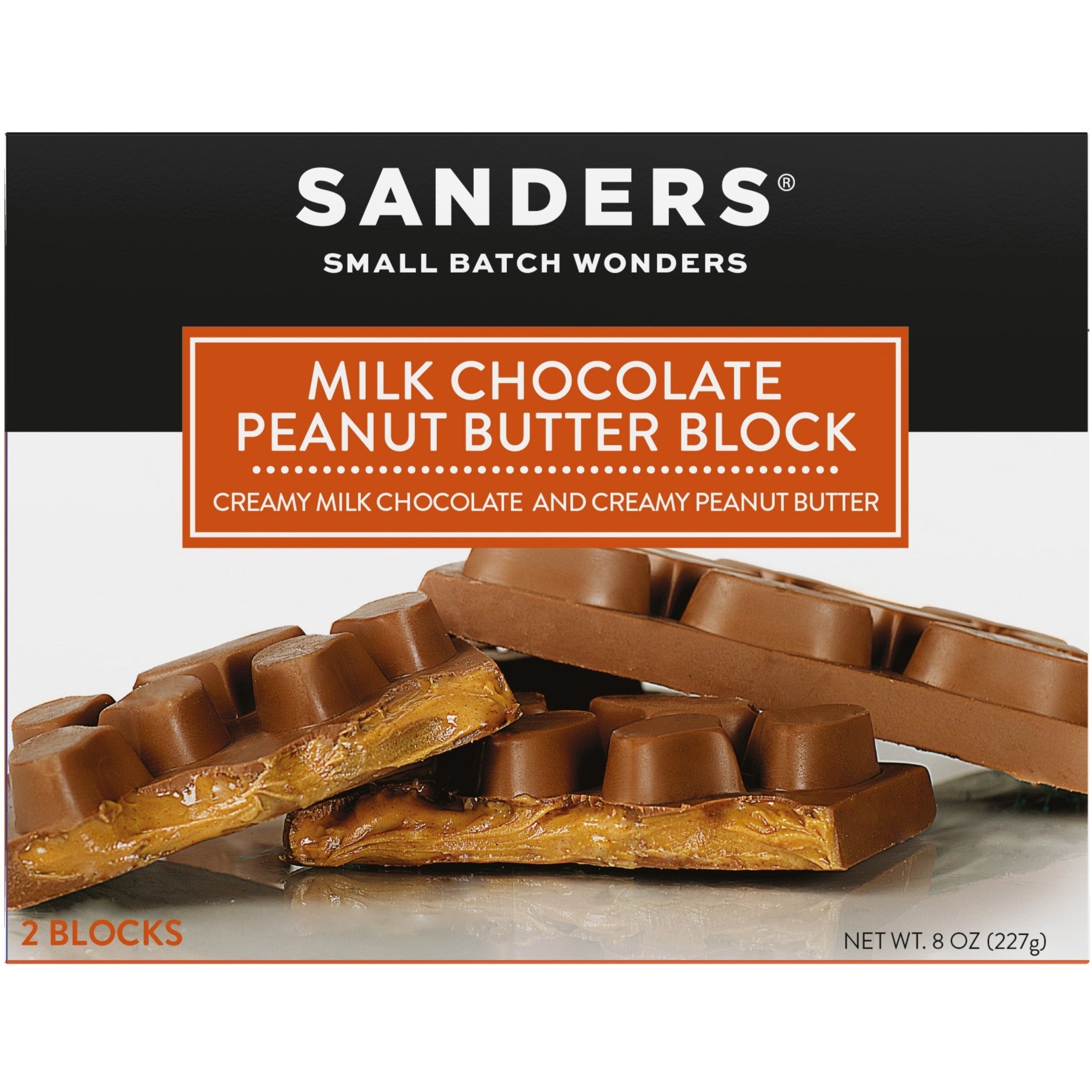 Milk Chocolate Peanut Butter Block 8 oz | Official Sanders Candy Store ...