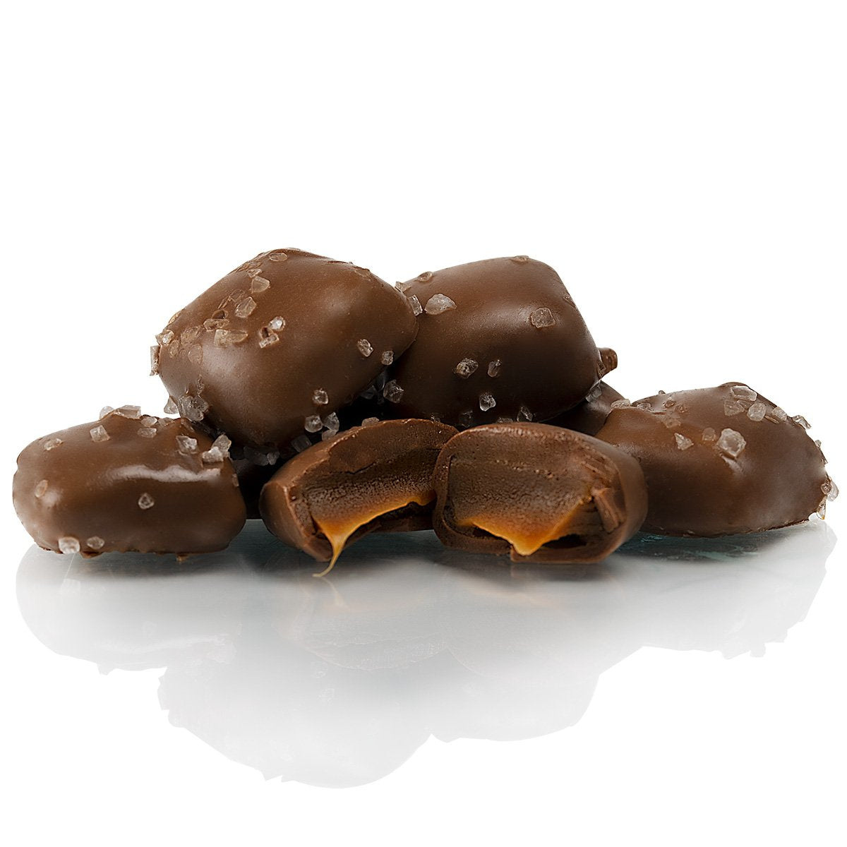 Milk Chocolate Sea Salt Caramels Mini Bites | Official Sanders Candy ...