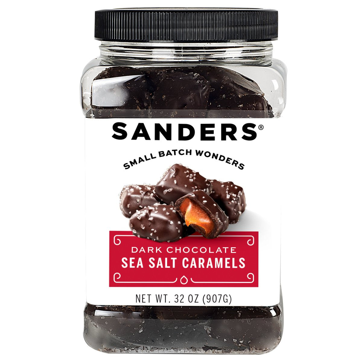 Dark Chocolate Sea Salt Caramels Tub | Official Sanders Candy Store ...