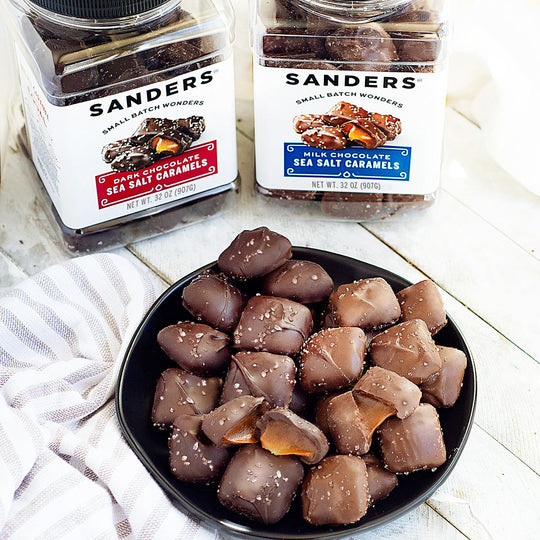 Sea Salt Caramel Chocolate – Sweet, Salty, Iconic | Sanders Candy ...