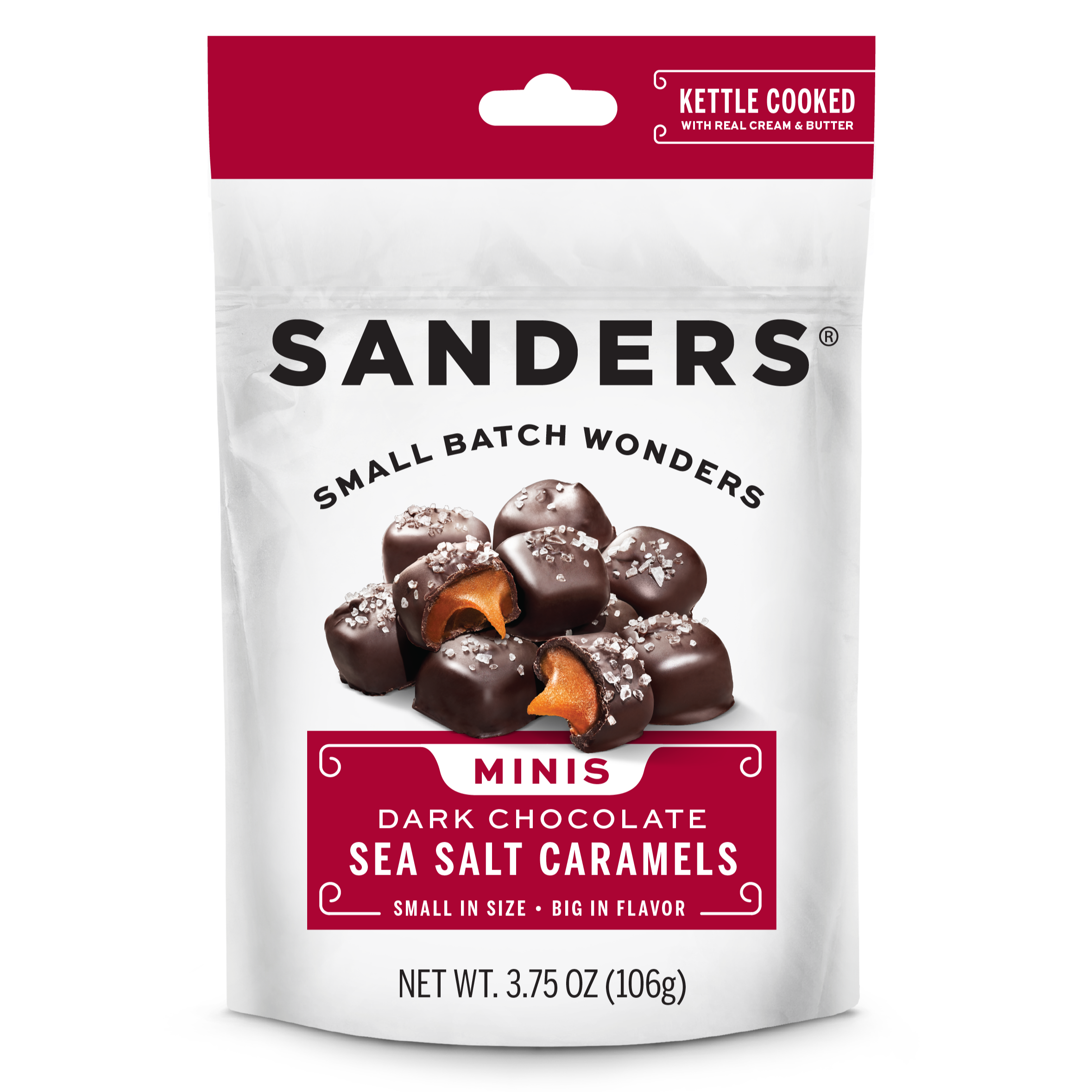 Dark Chocolate Sea Salt Caramels Mini Bites | Sanders Candy Store ...
