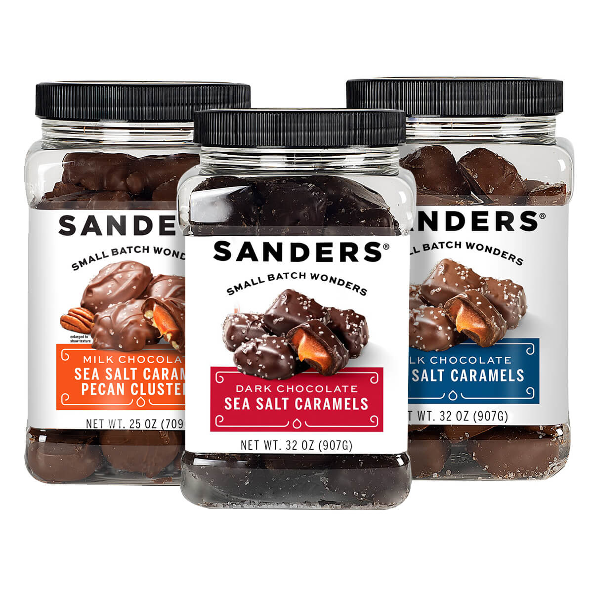 Sea Salt Caramel Tubs Variety Pack | Official Sanders Candy Store ...