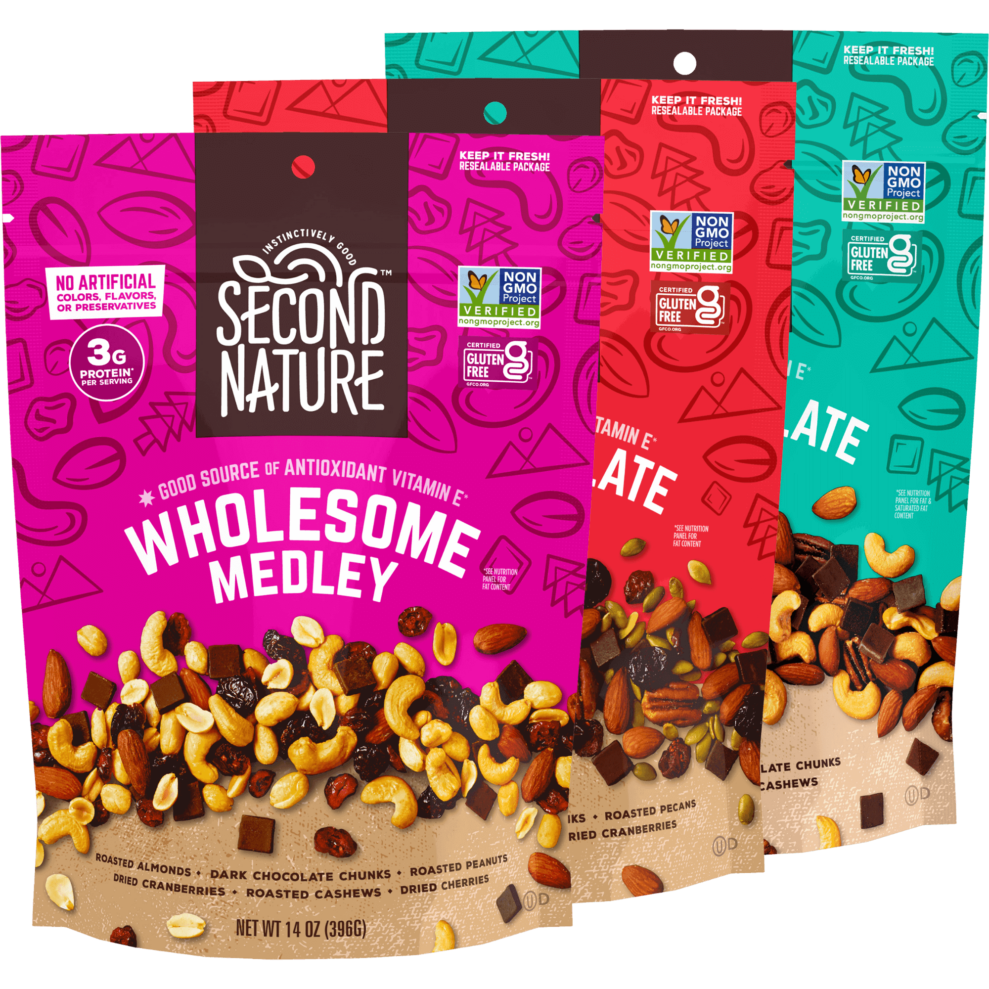 Dark Chocolate Fruit & Nut Trio Pack | Second Nature Snacks – Second ...