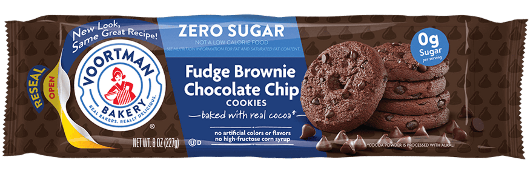 Zero Sugar Fudge Brownie Chocolate Chip Cookies – Second Nature Brands