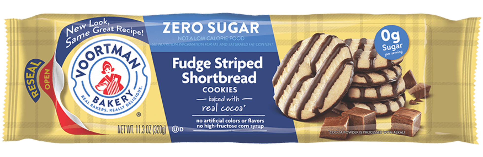 Zero Sugar Fudge Striped Shortbread Cookies – Second Nature Brands